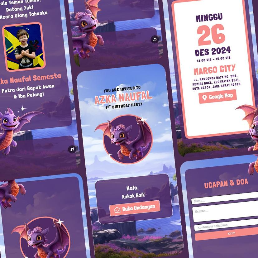 Undangan Ulang Tahun Digital - Buat Undangan Online Menarik | Menica.pro